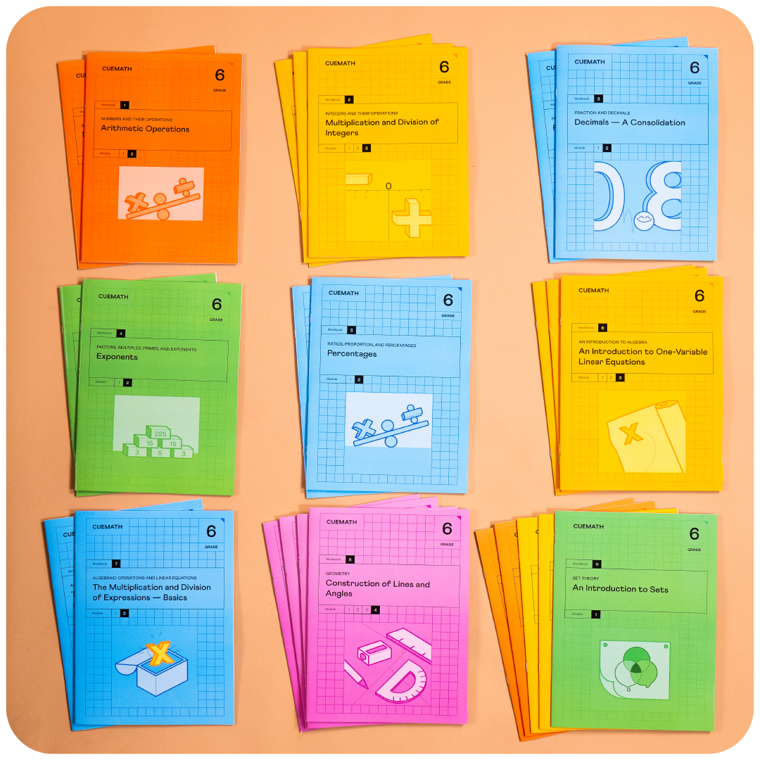 Cuemath Grade 6 Math Workbooks: 10-Digit Numbers, Algebra, Fractions,